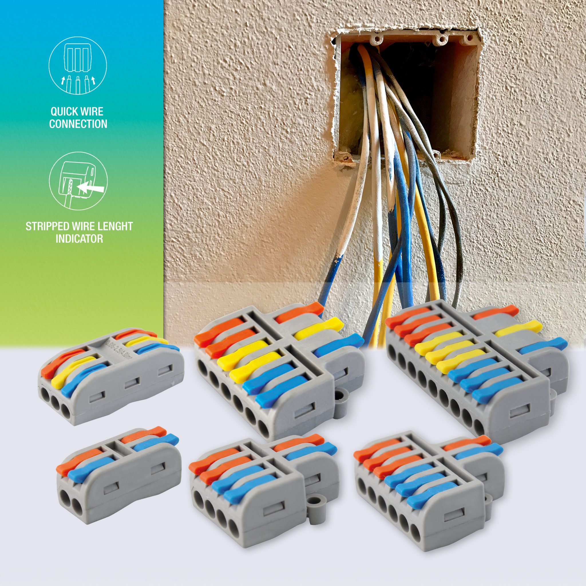 Quick wire connectors (L-N-PE) – Commel Zagreb
